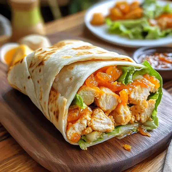 Light & Crunchy Orange Chicken Wrap | My Savory Twist