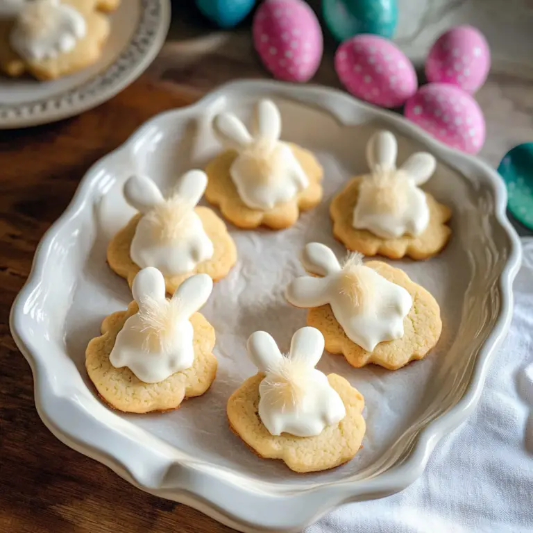 Easter Bunny Cookies with Fluffy Tails | My Savory Twist