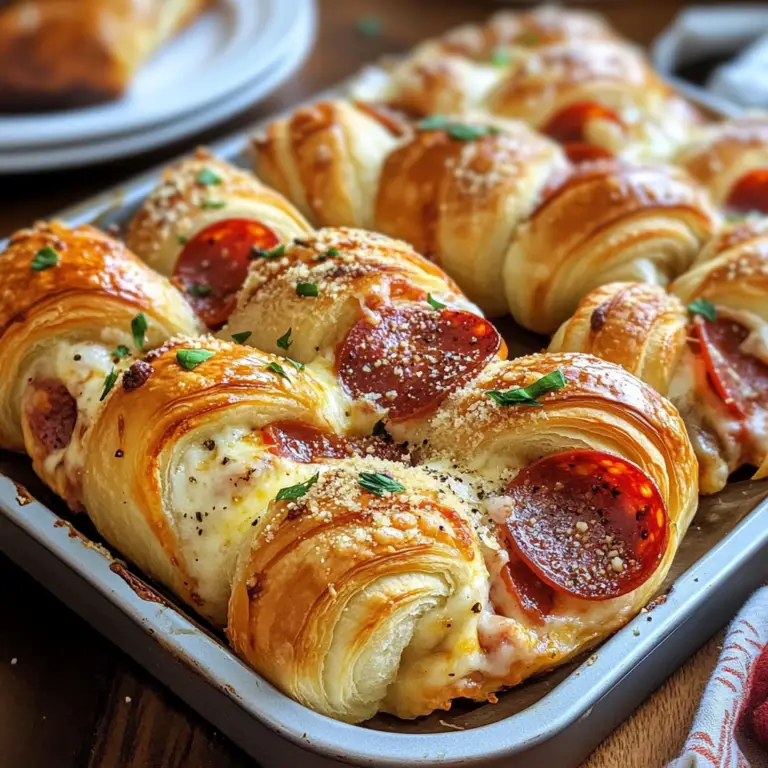 Mozzarella Pepperoni Croissant Rolls | My Savory Twist