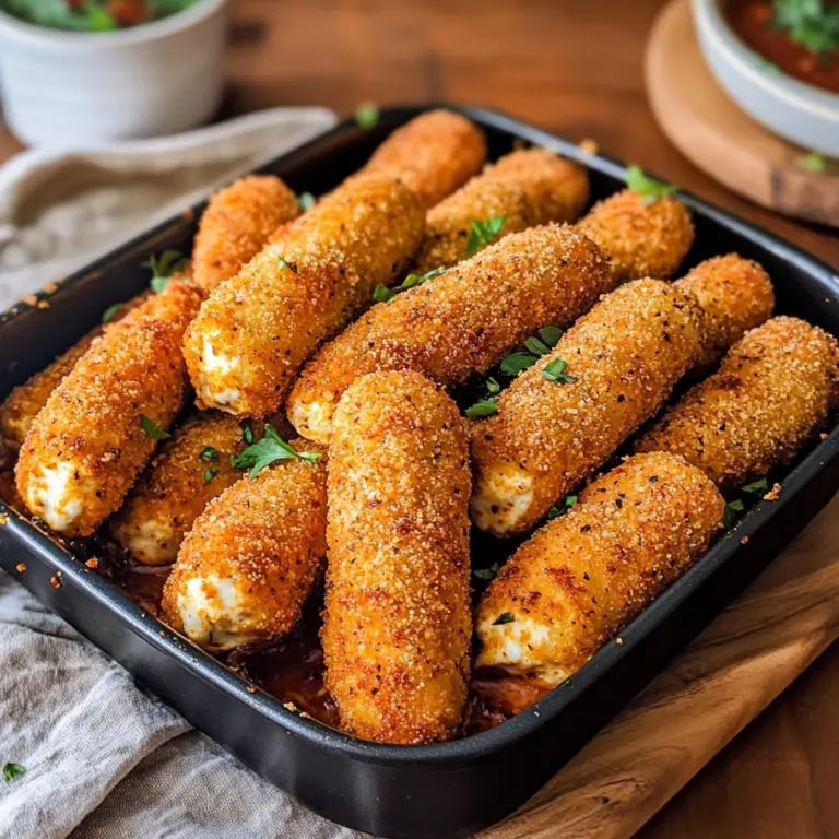 Air Fryer Chicken Mozzarella Sticks | My Savory Twist